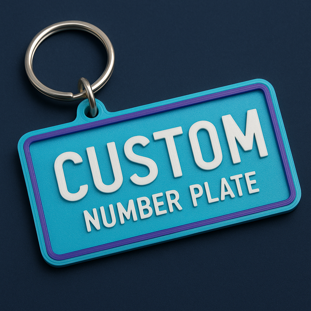 Custom Number Plate Key Ring | Dream Lab Creations Au